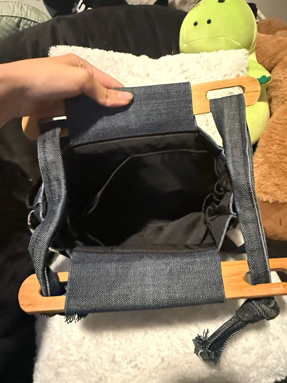Bags | Horse Print Denim Crossbody Bag In Blue | Poshmark